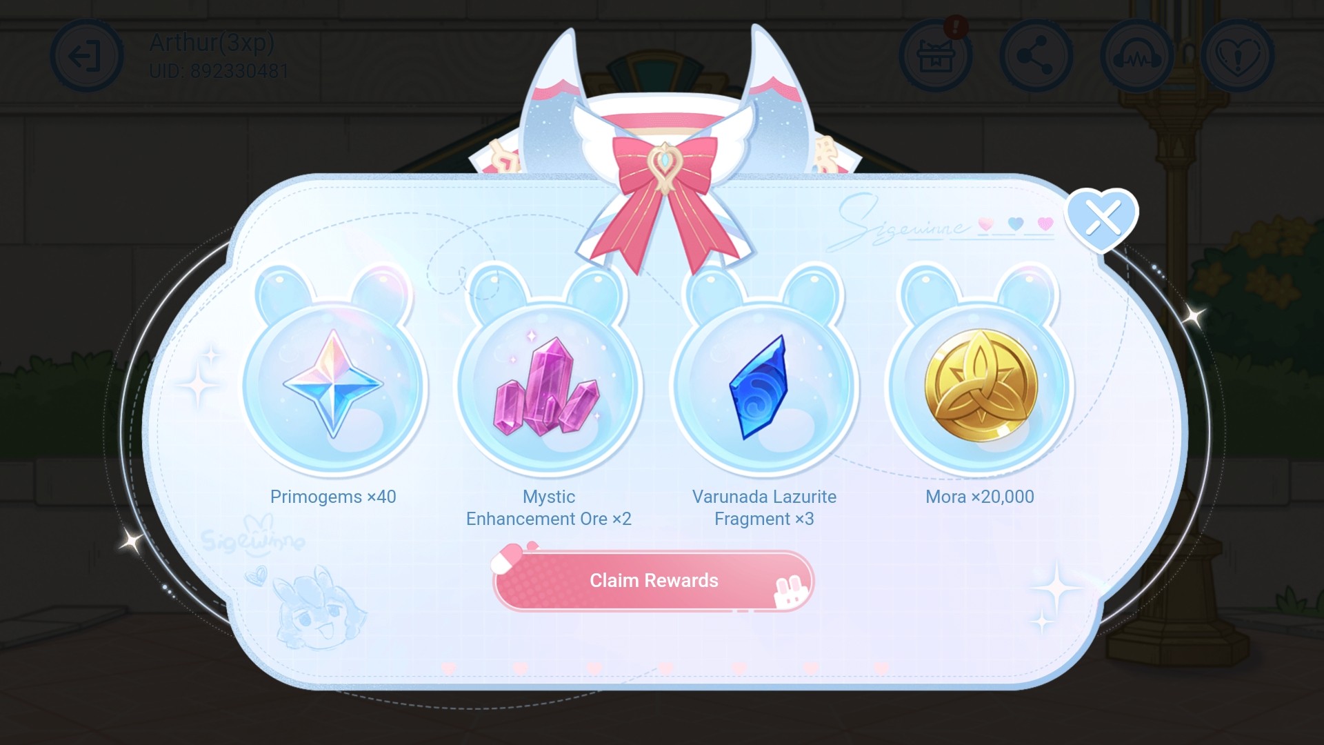 New Sigewine Web Event [40 Primogems] Genshin Impact | HoYoLAB