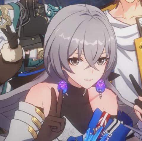 Day 8 of Posting Bronya-sama's Peace Sign until I got her Fan Badge ( Permanent ) Honkai: Star ...