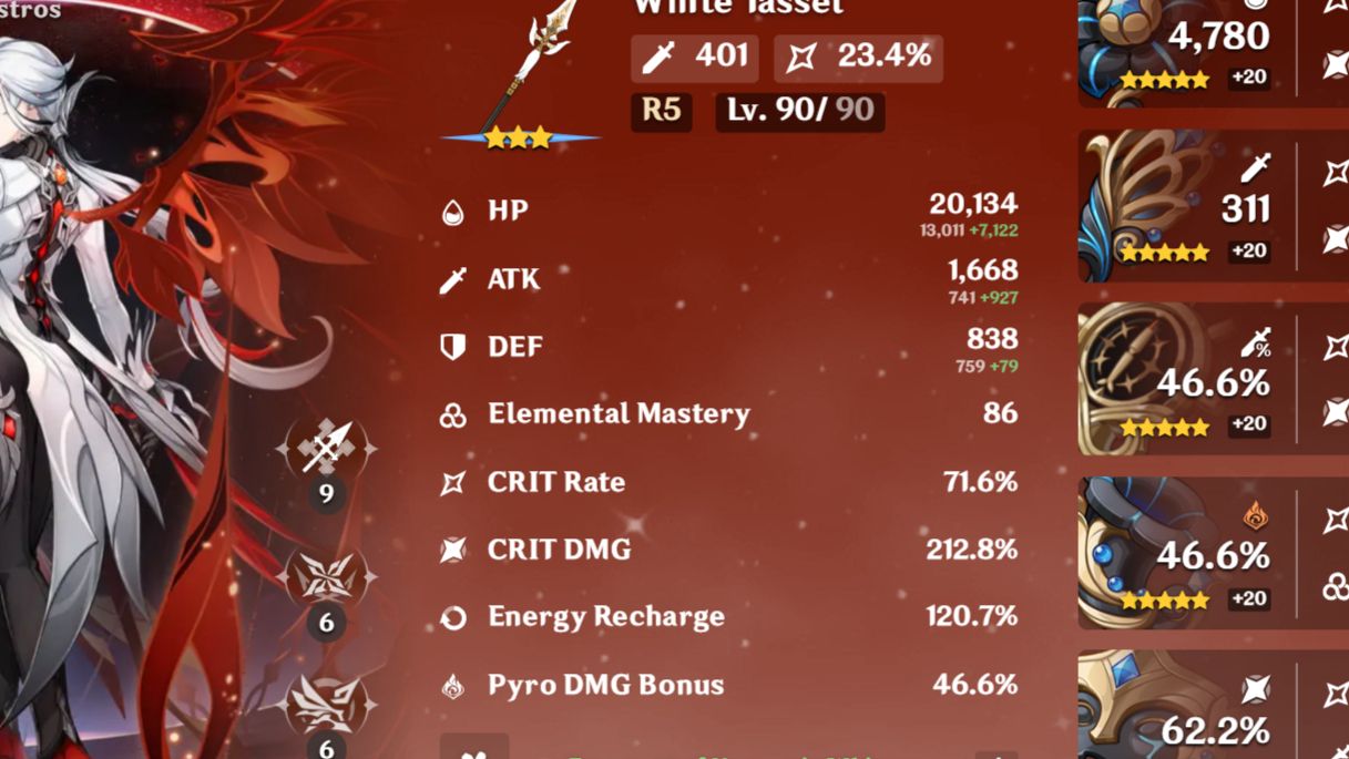 My Arlecchino F2P build Genshin Impact | HoYoLAB