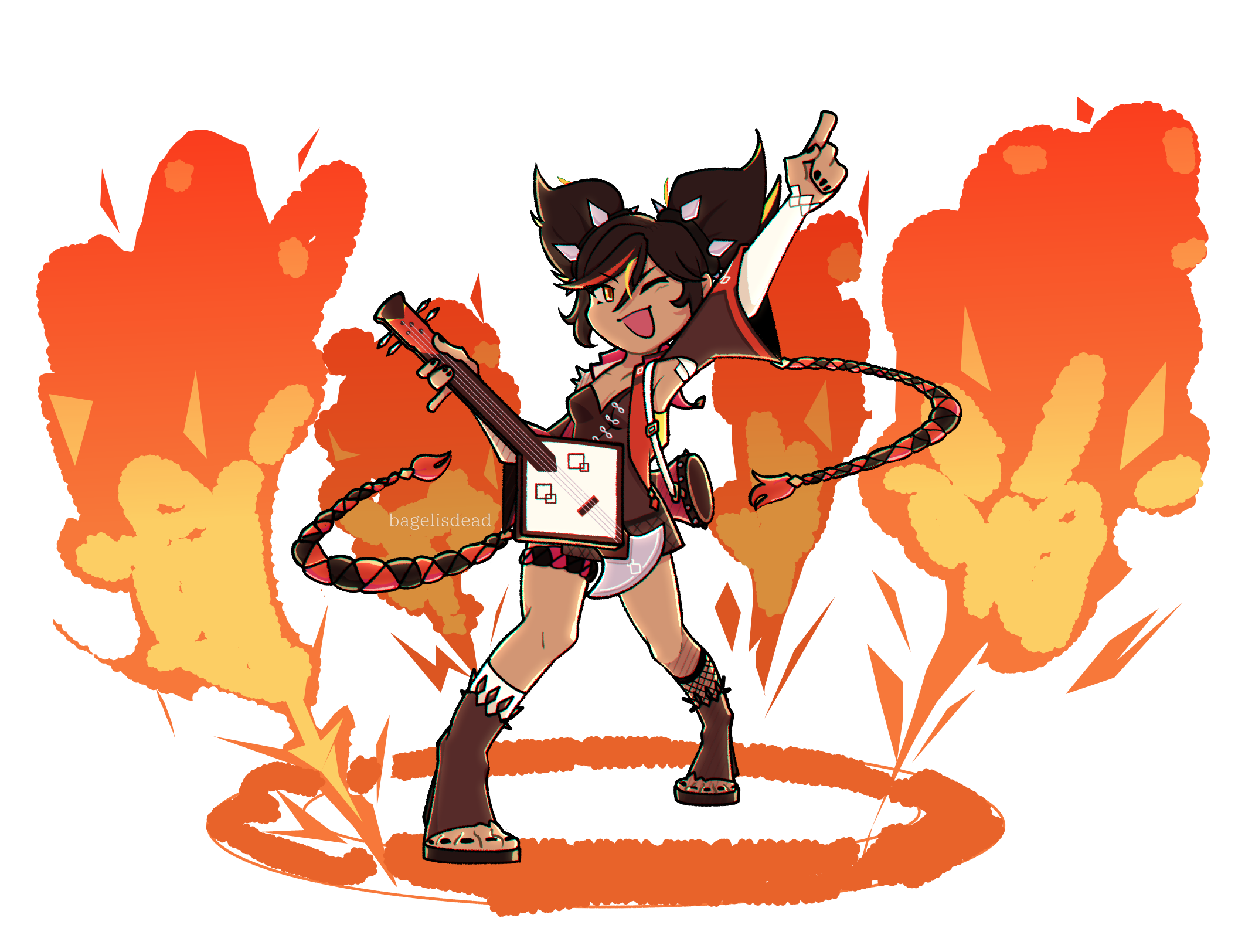 Drawing Xinyan daily for fan badge [Day 2] Genshin Impact | HoYoLAB