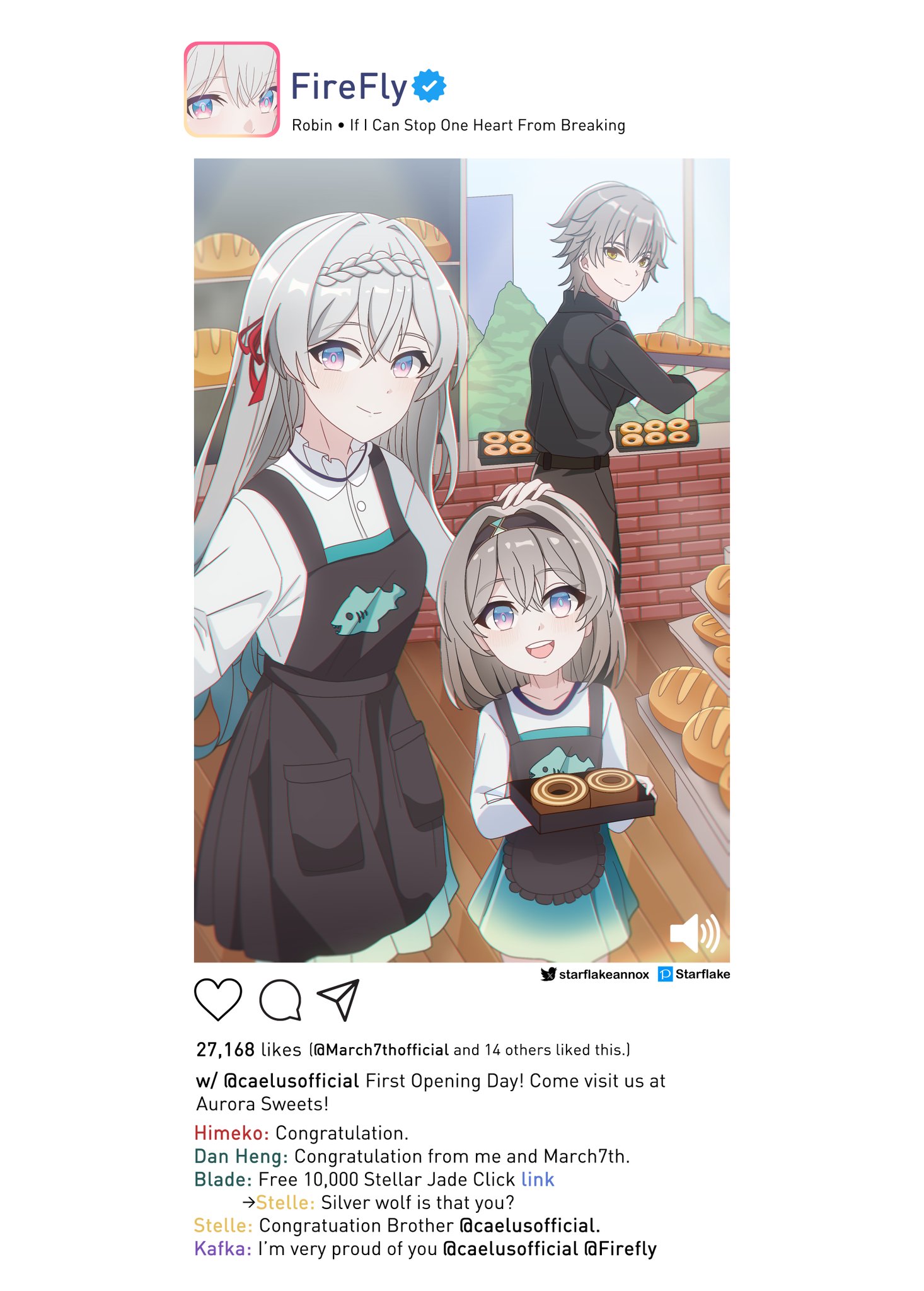 Caelus and Firefly open a Bakery Honkai: Star Rail | HoYoLAB