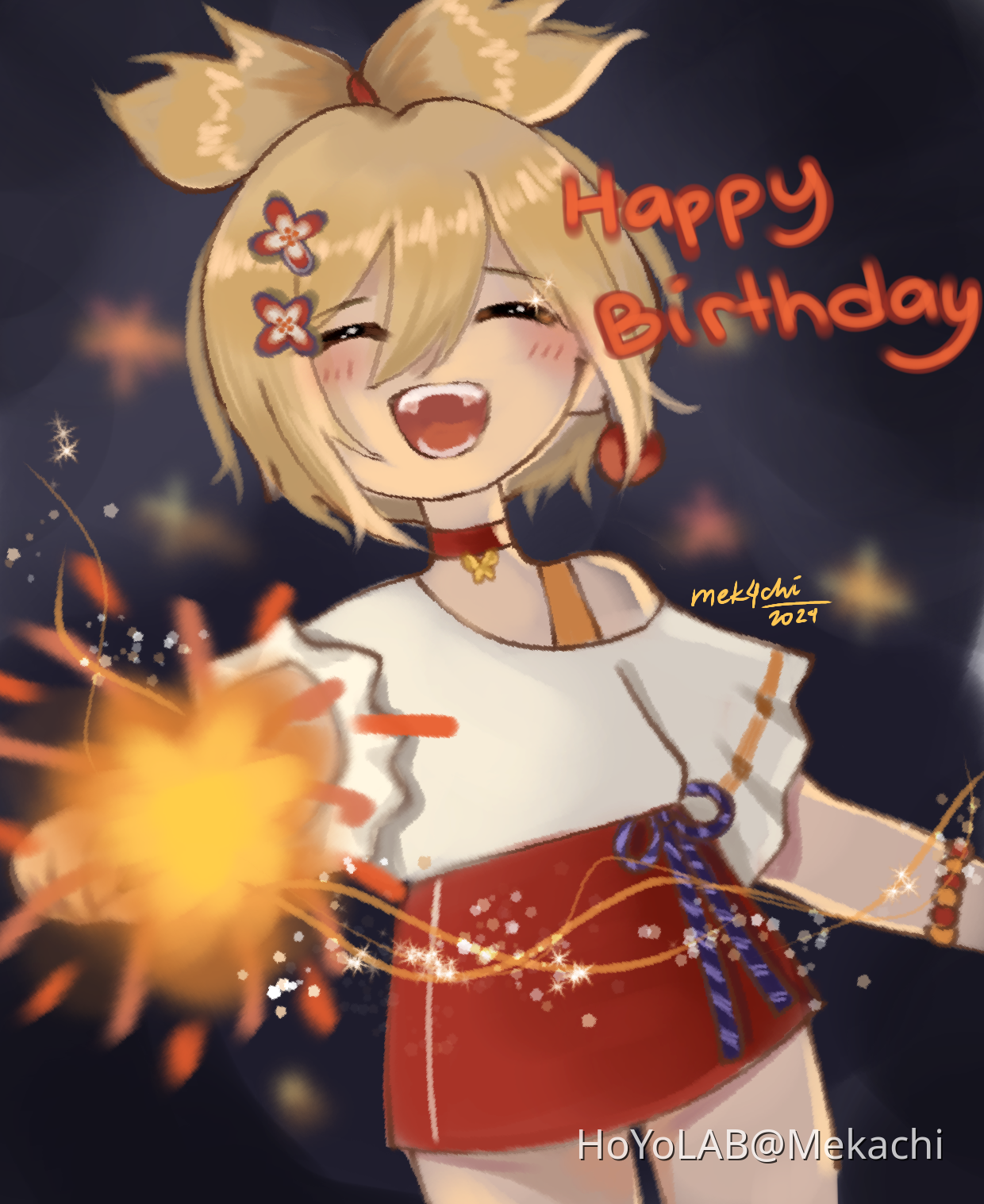 Yoimiya birthday art Genshin Impact | HoYoLAB