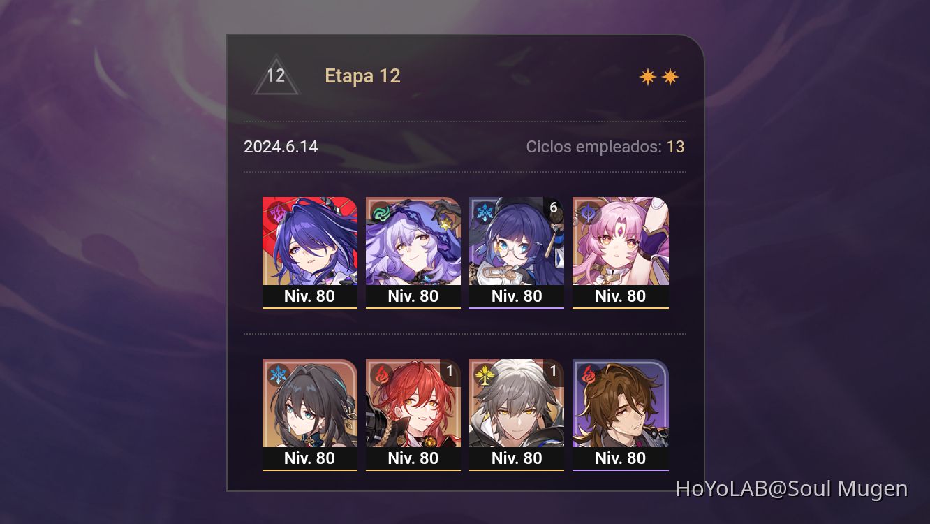 Pasando nvl 12 con personajes promo E0 y sin LC/solo Acheron Honkai ...
