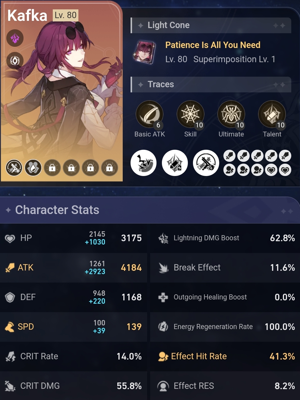 Kafka Build (ATK% Boots) Honkai: Star Rail | HoYoLAB