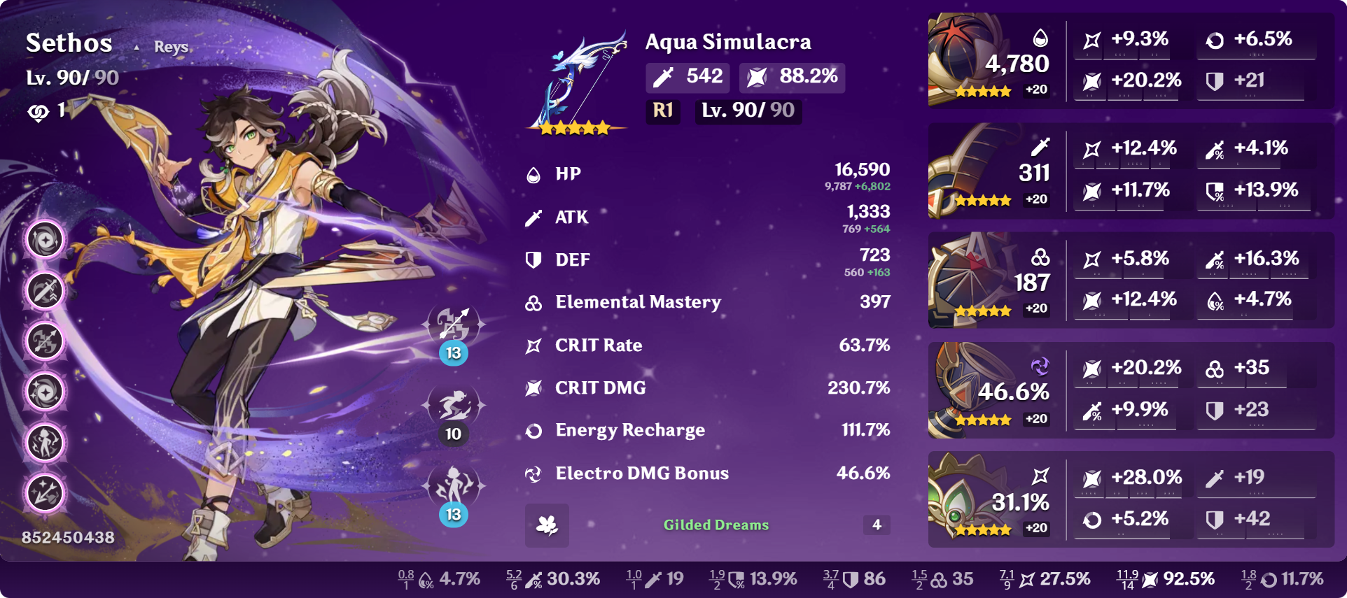 My sethos build | HoYoLAB