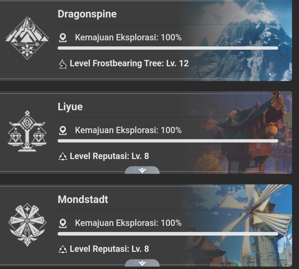 Akhirnya beberapa map sudah 100% Genshin Impact | HoYoLAB