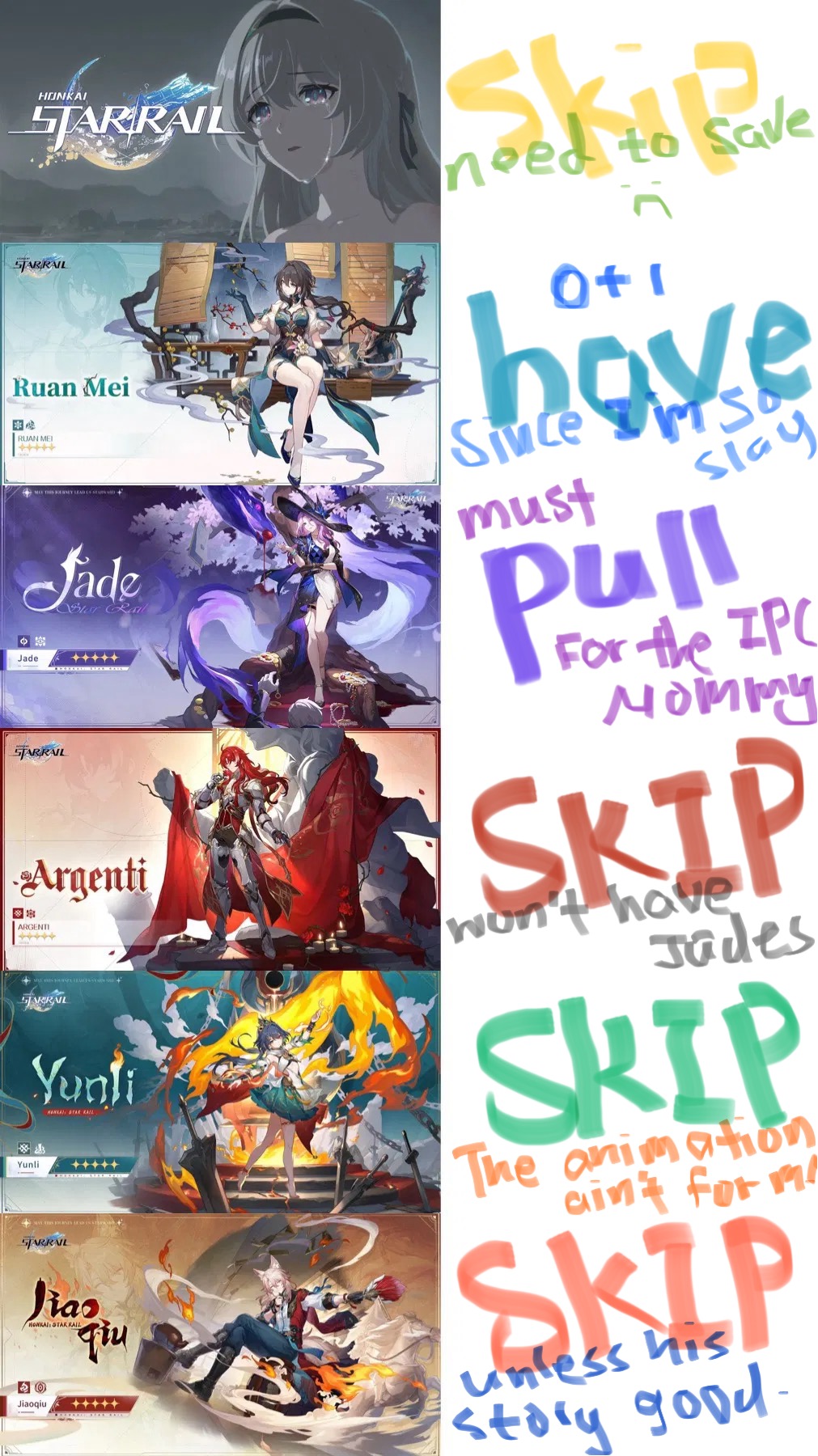 未来抽取计划 （future pull plan) Honkai: Star Rail | HoYoLAB