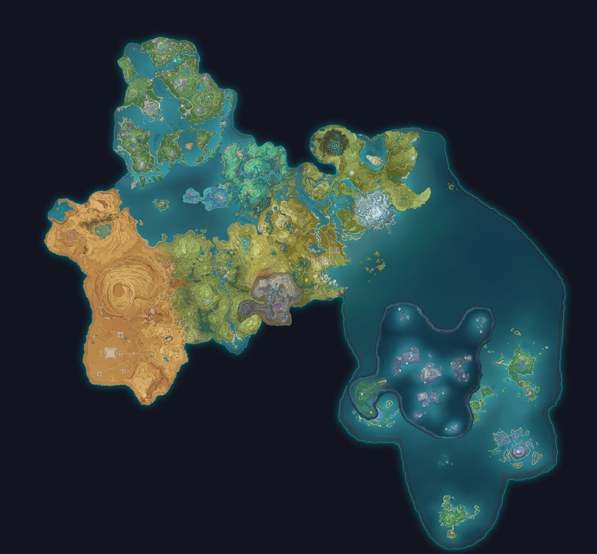 comparing the underground regions to the main map of teyvat Genshin ...