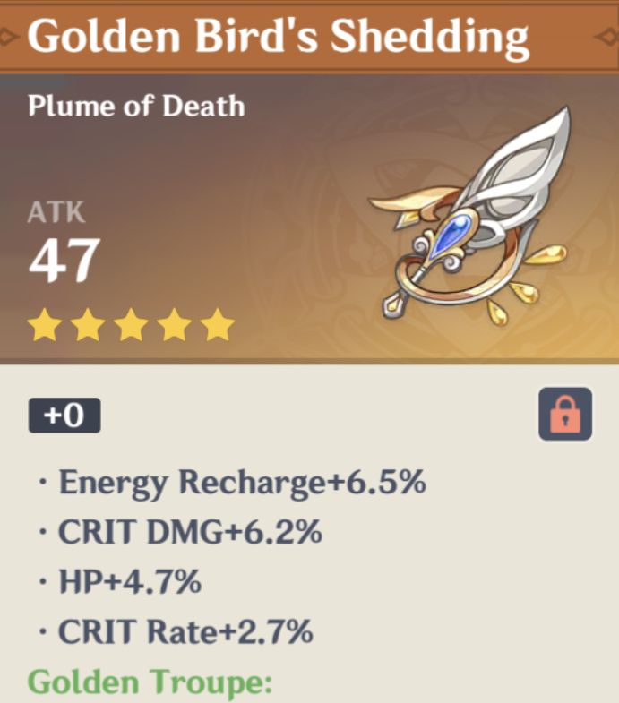 Furina’s Feather Artifact Genshin Impact | HoYoLAB