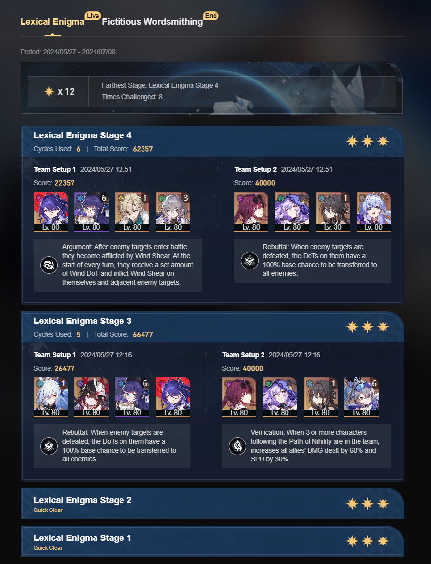 Pure Fiction: Lexical Enigma - All Stars Honkai: Star Rail | HoYoLAB