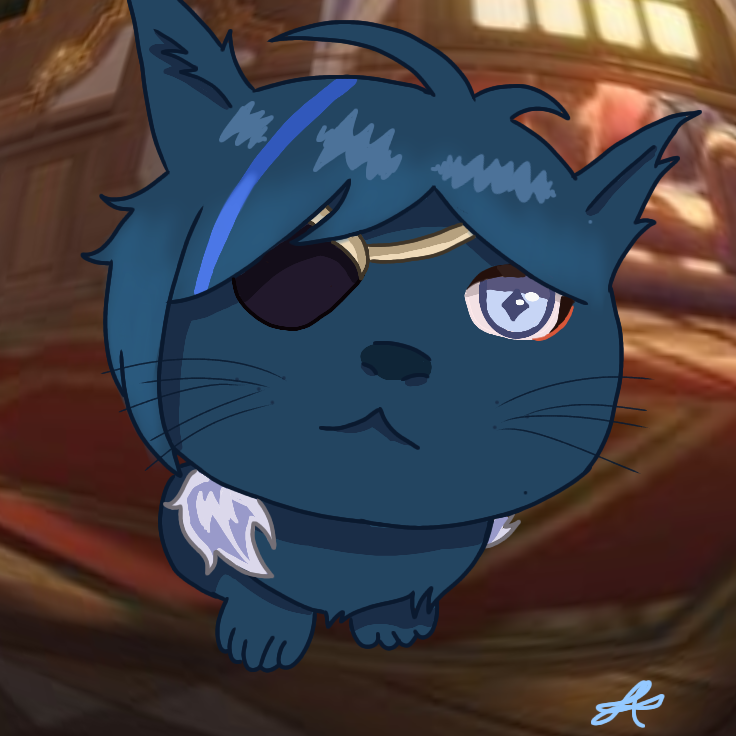 Day 3 of drawing cat kaeya until I get his badge permanently Genshin ...