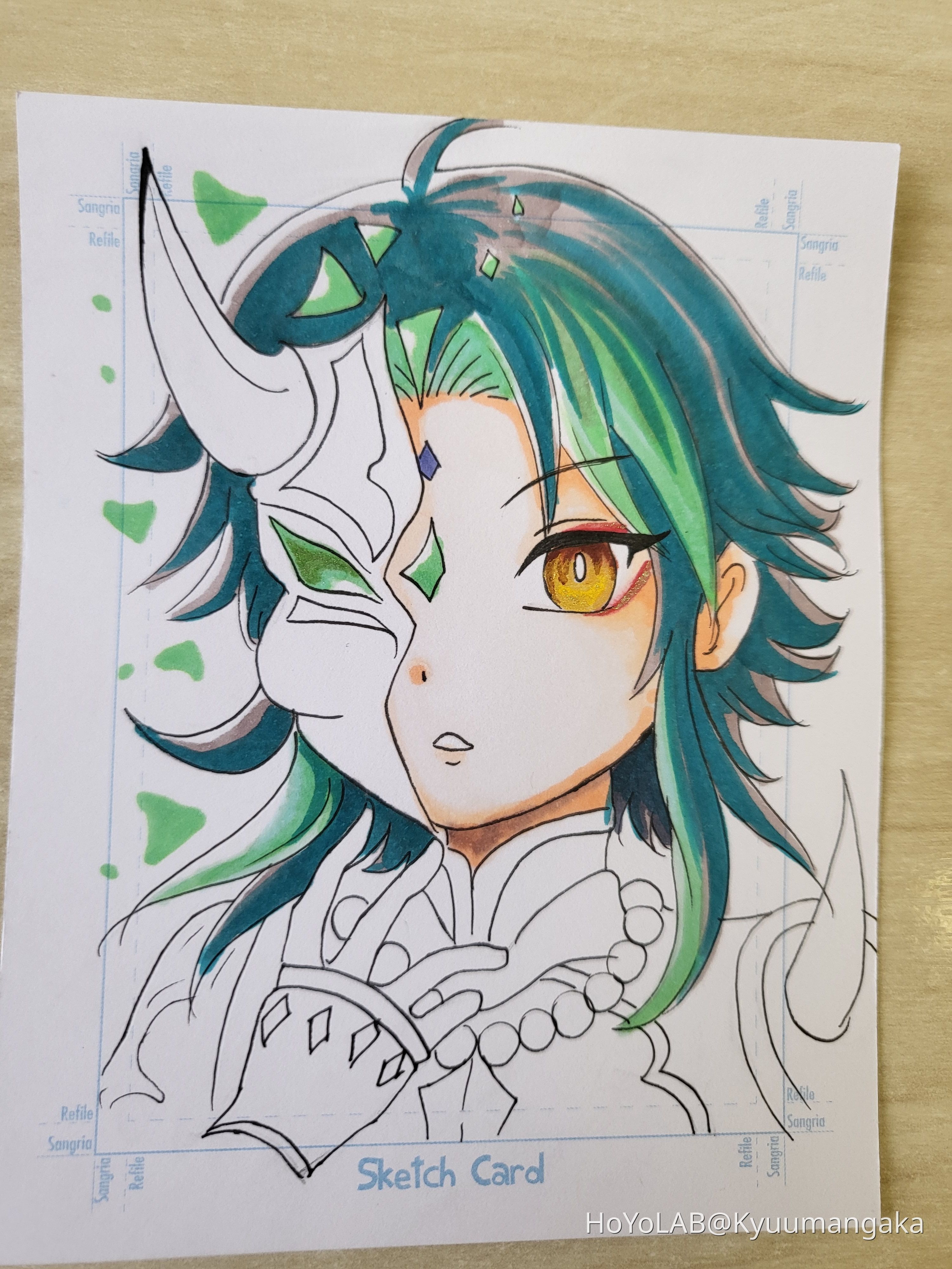 Xiao sketchcard Genshin Impact | HoYoLAB