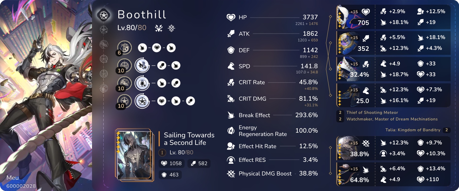 Boothill Build Honkai: Star Rail | HoYoLAB