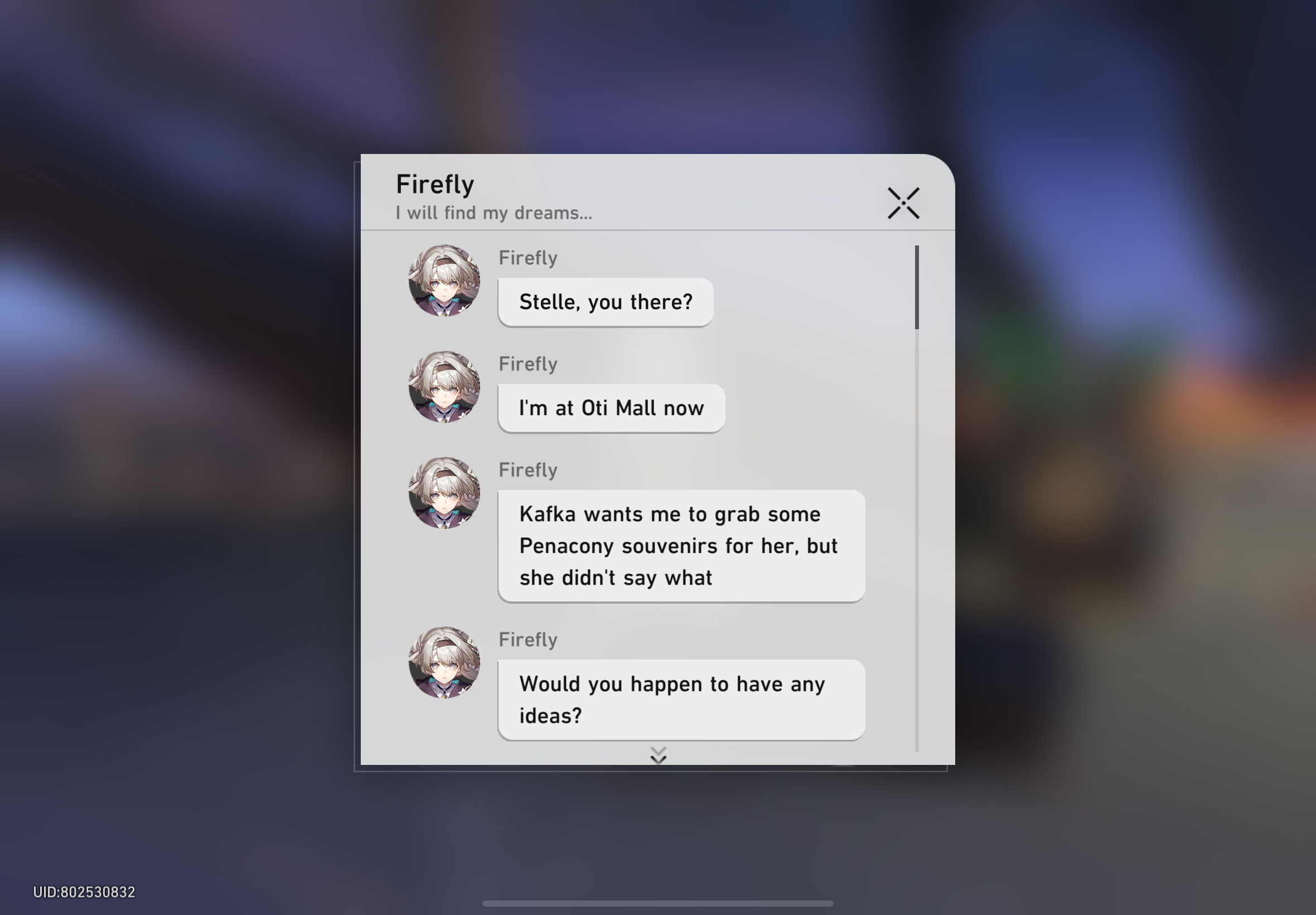 Firefly message (Part 2) Honkai: Star Rail | HoYoLAB