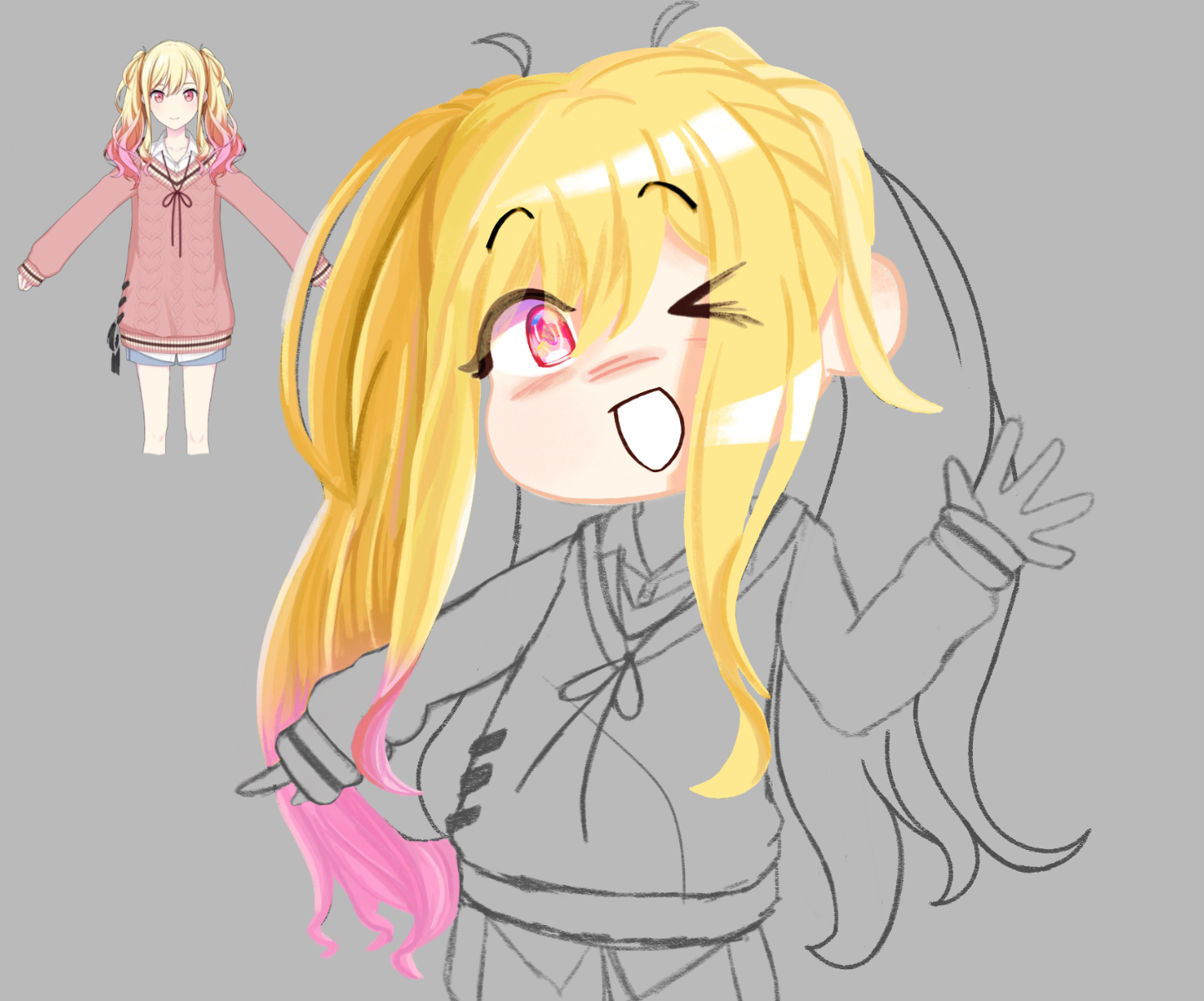 Drawing Saki Tenma in my chibi artstyle ^^ | HoYoLAB