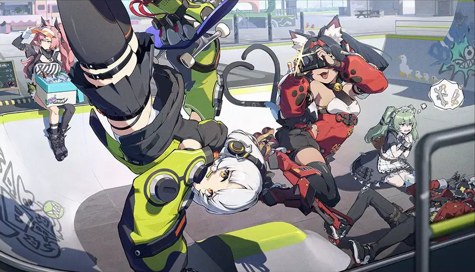 anby on skateboard and nekomiya on a roll are so cool! Zenless Zone ...