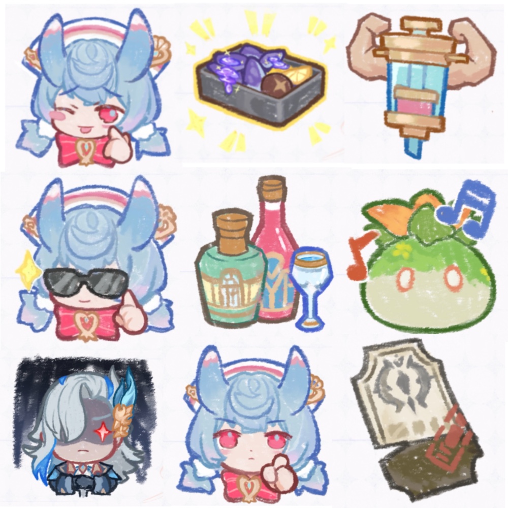All 9 Sigewinne Stickers From The Heartfelt Doodlings Web Event ...