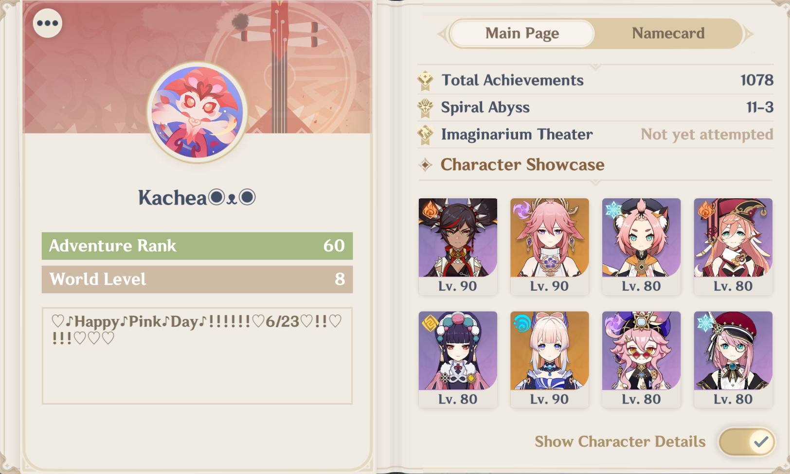 Happy Pink Day!!!!!! Genshin Impact | HoYoLAB