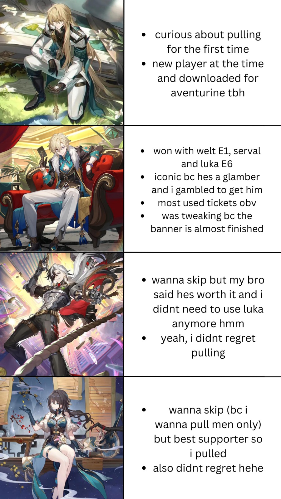 my pull history☝️🤩 Honkai: Star Rail | HoYoLAB