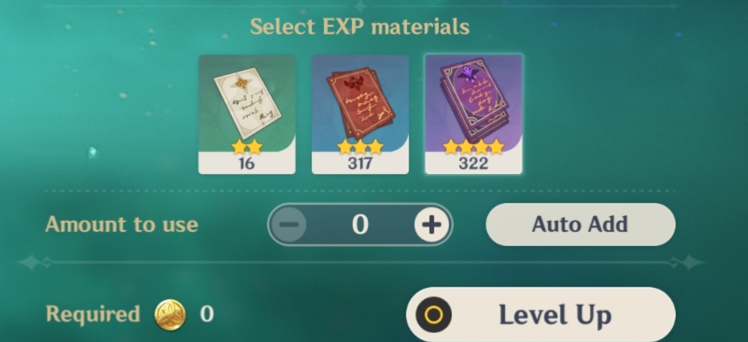 My EXP material savings! Genshin Impact | HoYoLAB