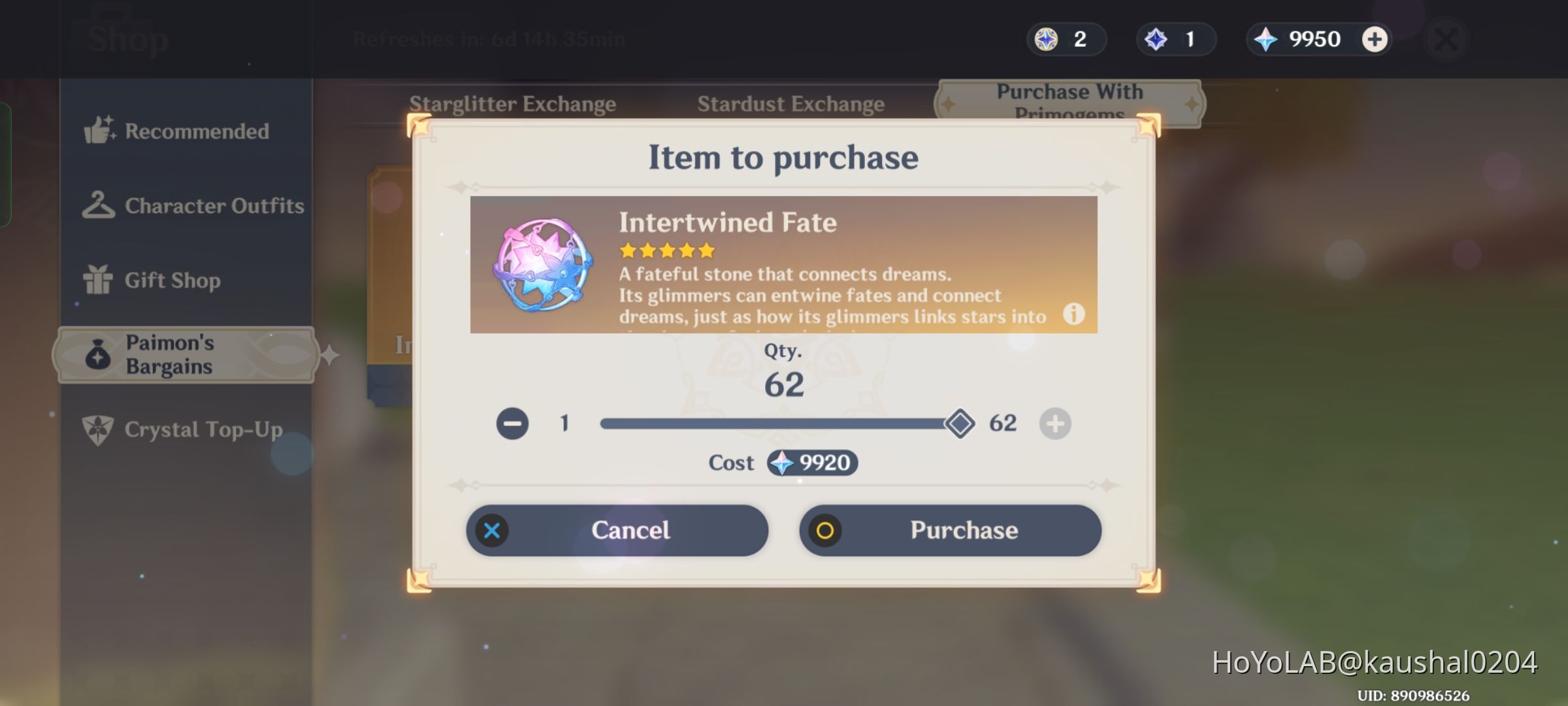 Day 42 Saving for Lady Furina (last day) Genshin Impact | HoYoLAB