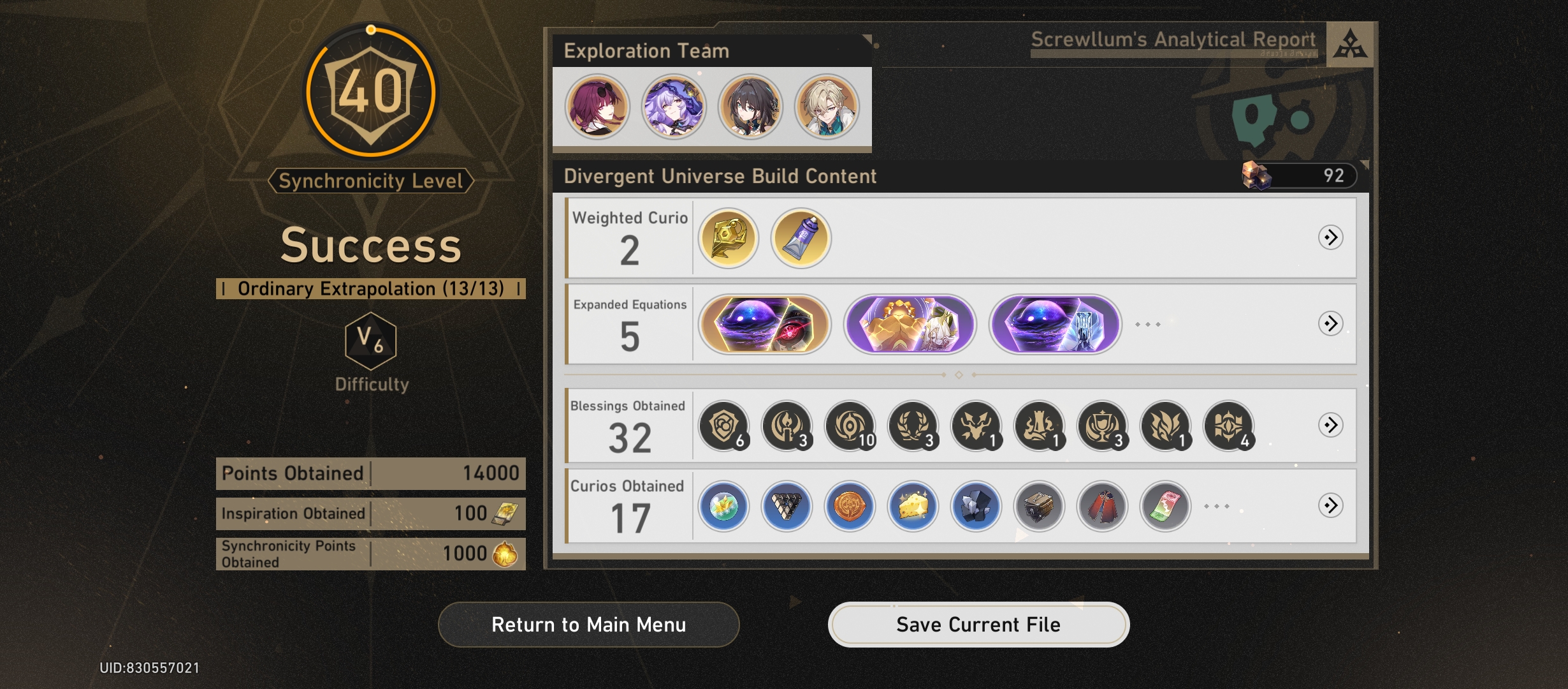DIVERGENT UNIVERSE: THRESHOLD PROTOCOL 6 DOT TEAM Honkai: Star Rail | HoYoLAB