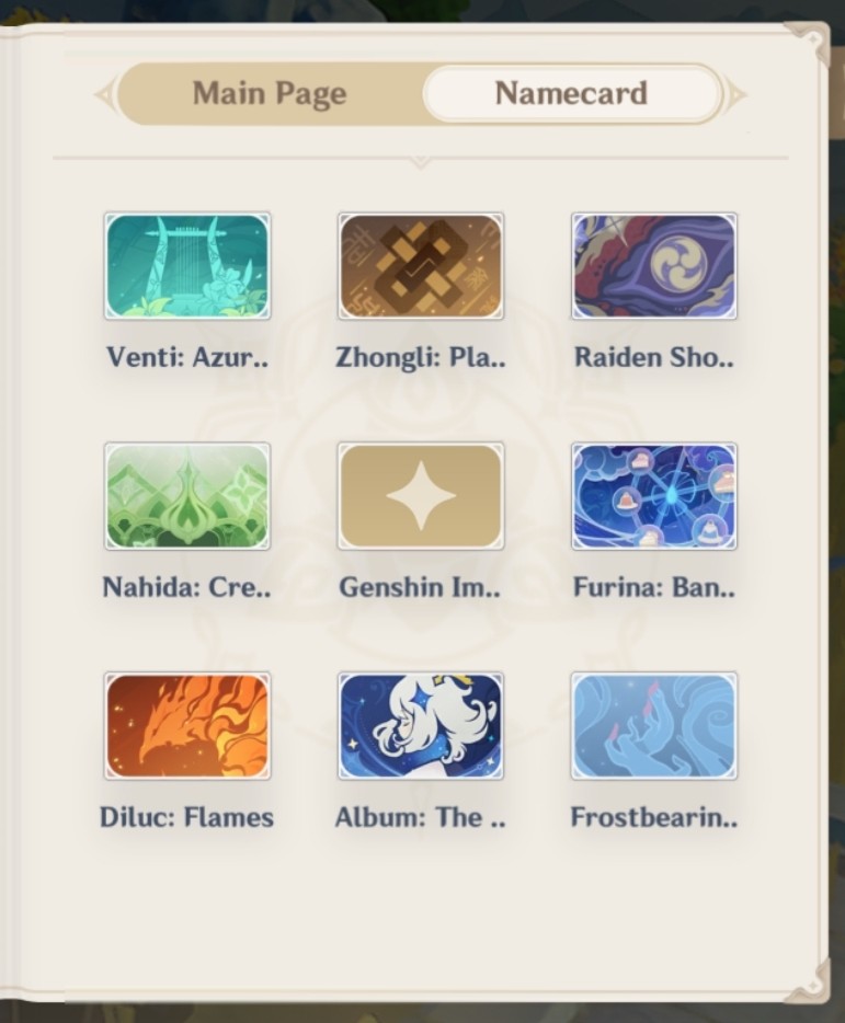 Only 2 more namecards Genshin Impact | HoYoLAB