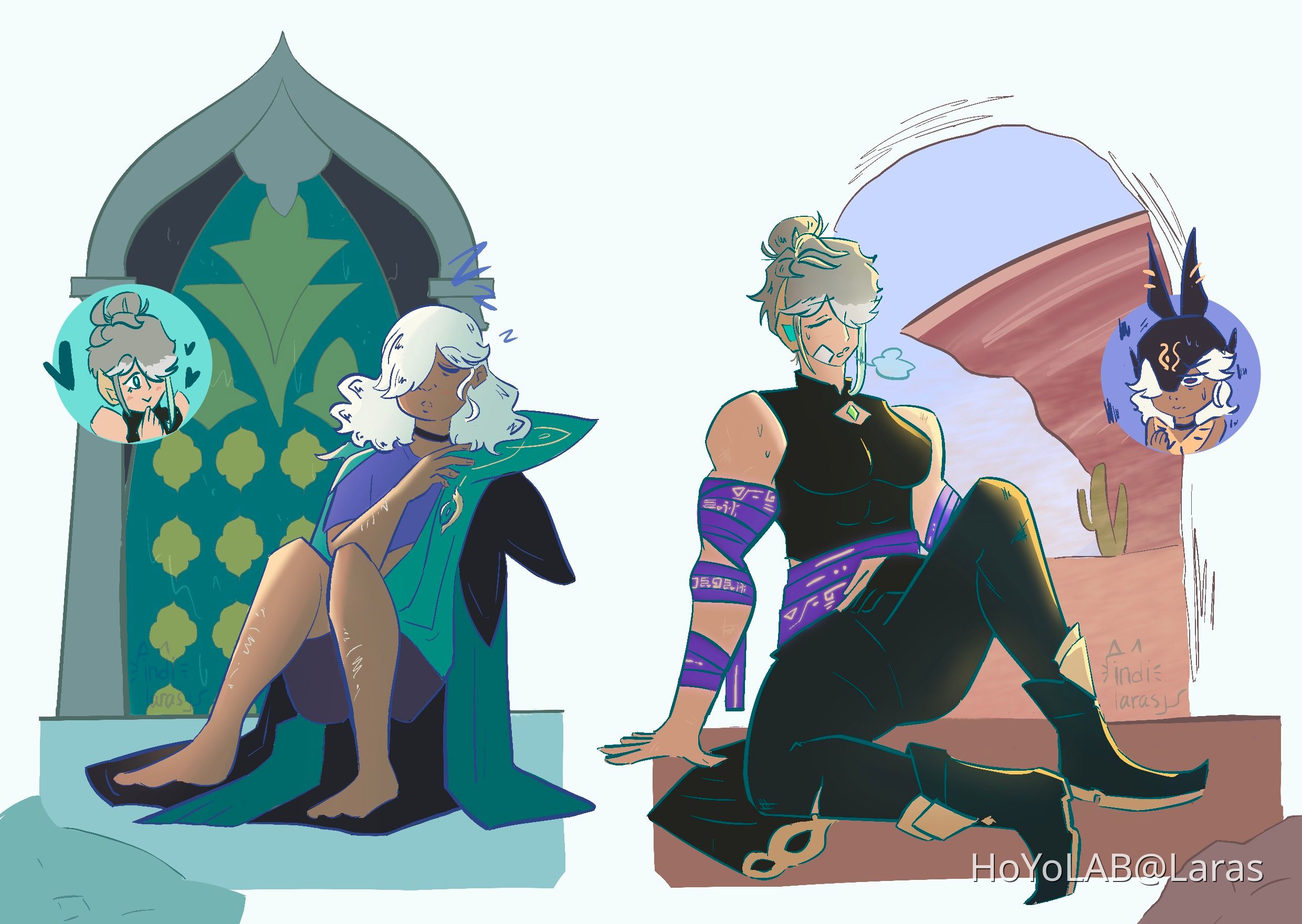 day 1: sharing clothes | yuri cyhaino week 2024 Genshin Impact | HoYoLAB