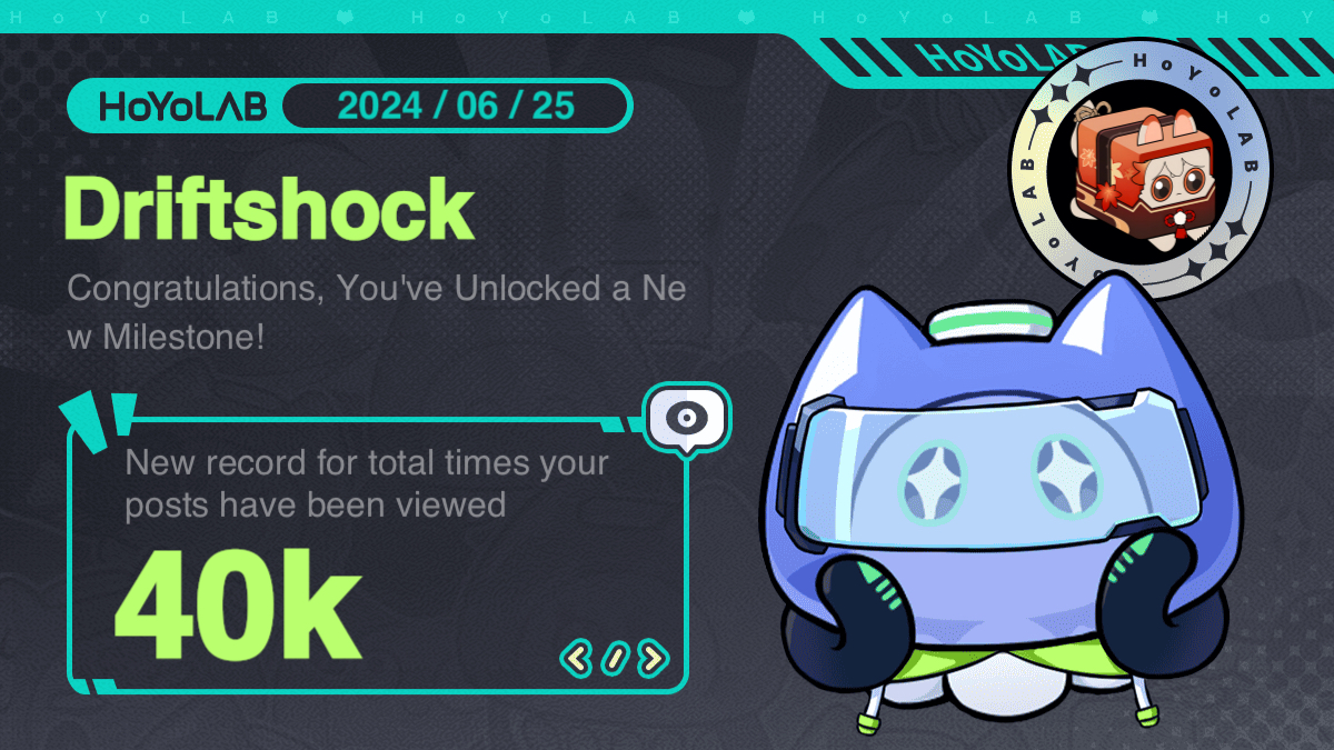 New Milestone Unlocked! 40k Views! | HoYoLAB
