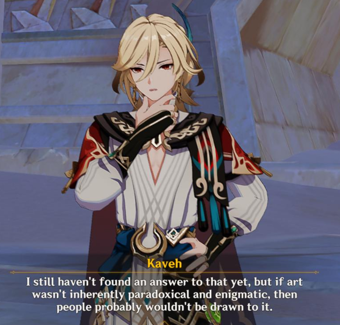 Obligatory Kaveh badge post (a quote i like) Genshin Impact | HoYoLAB