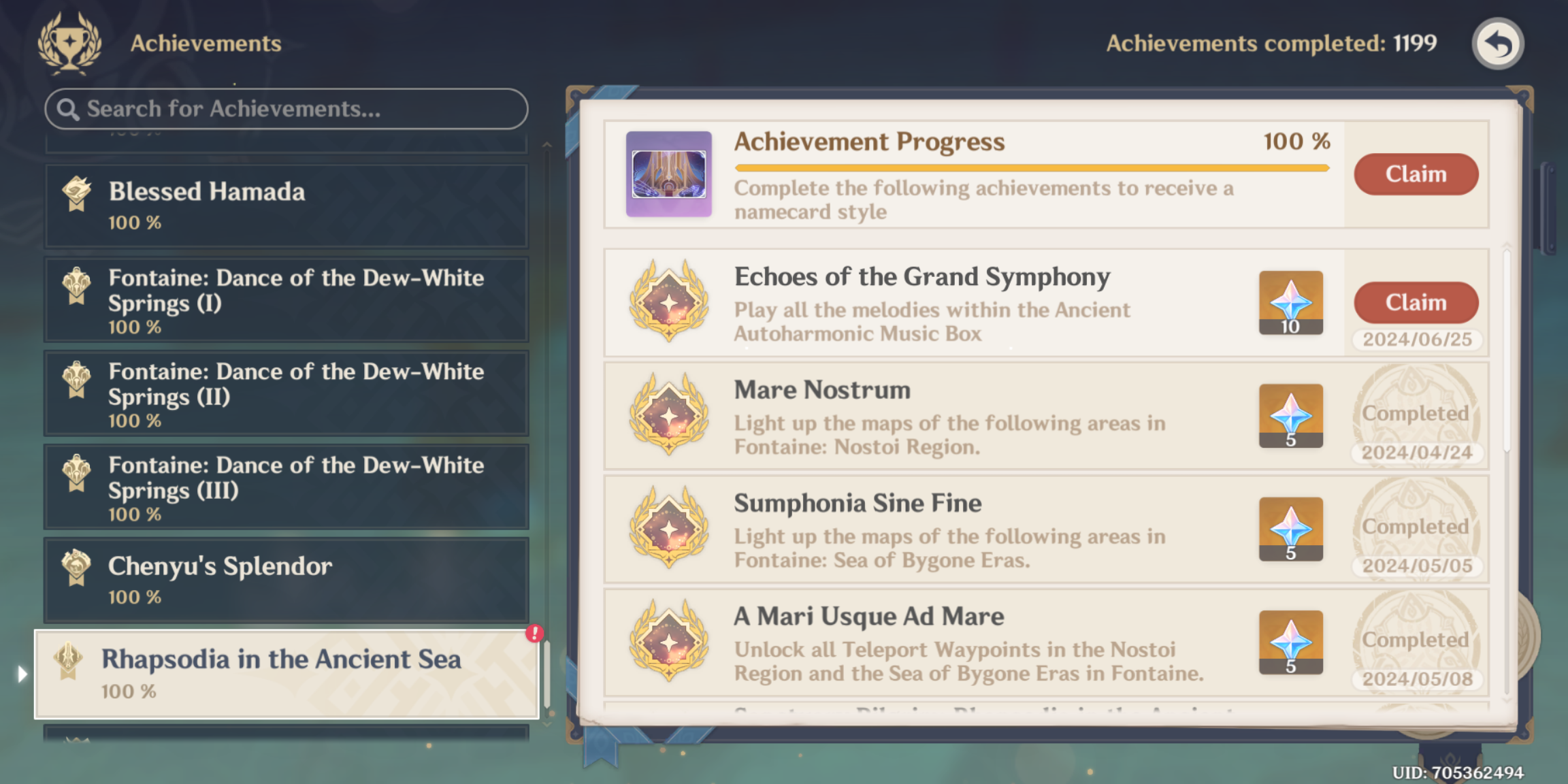 Fontaine 💯% World Exploration and Achievements Genshin Impact | HoYoLAB