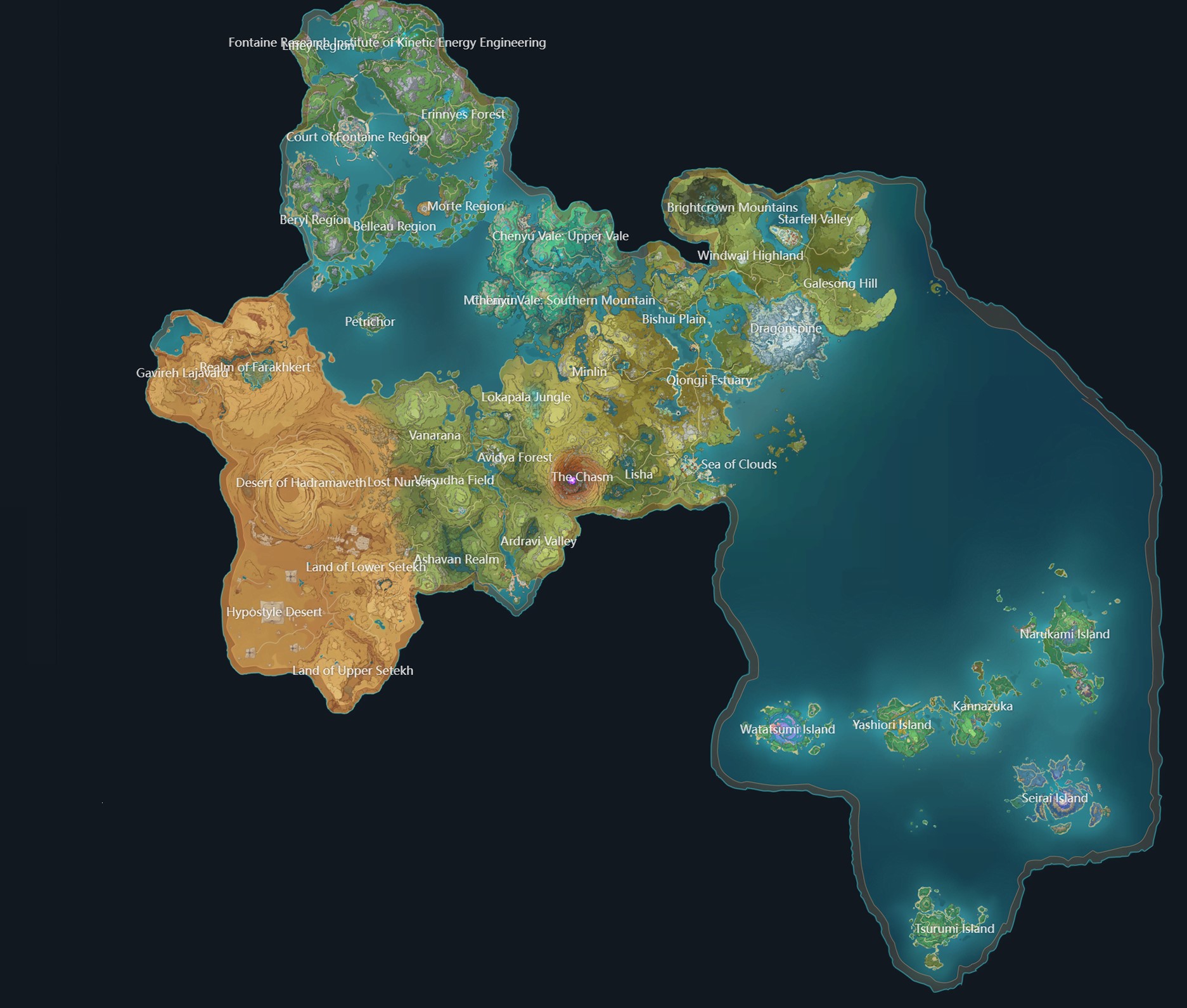 Genshin Impact Map - waiting for natlan Genshin Impact | HoYoLAB