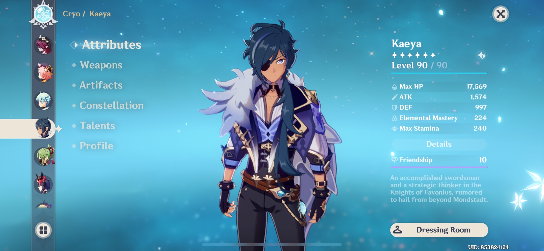 Max levelling all characters: 56th Kaeya Genshin Impact | HoYoLAB