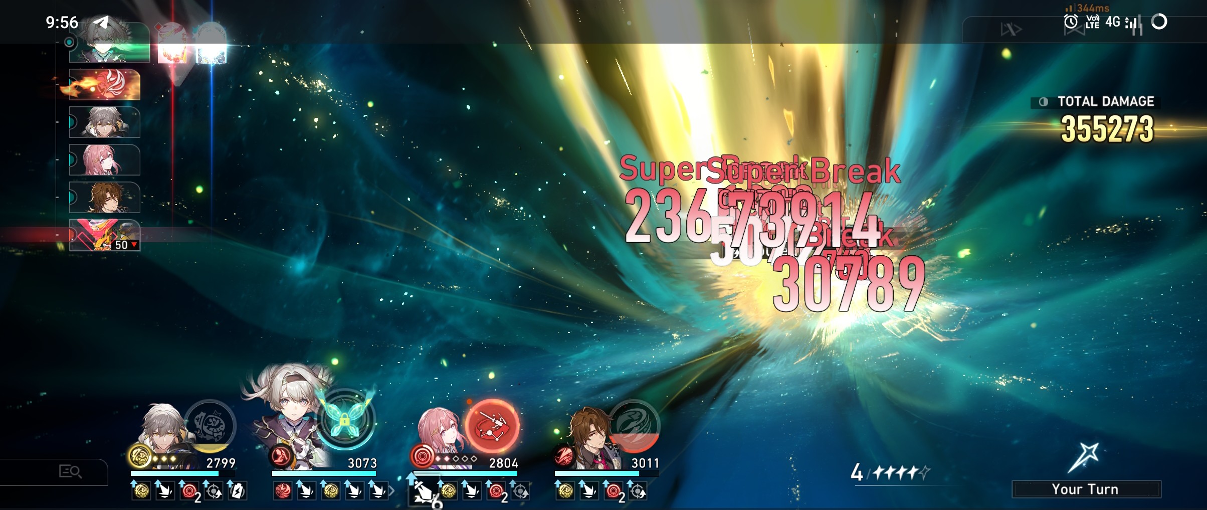 My first time hitting 355k damage outside SU and DU.. Honkai: Star Rail ...