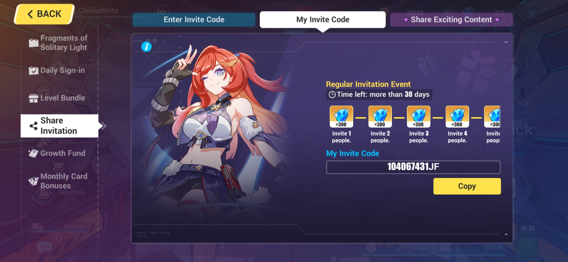 invite Code Honkai Impact 3rd | HoYoLAB