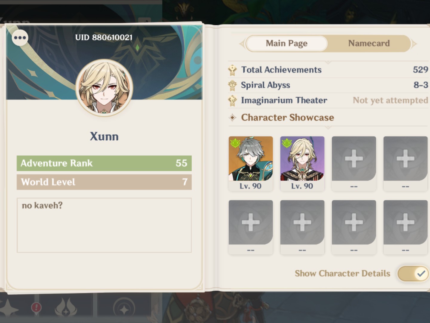 every profile info of all games i played | HoYoLAB