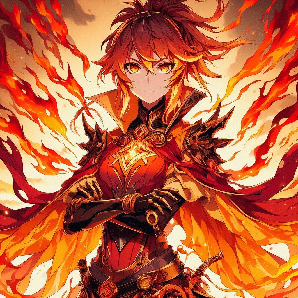 Pedi pra uma IA recriar a arconte pyro. Genshin Impact | HoYoLAB