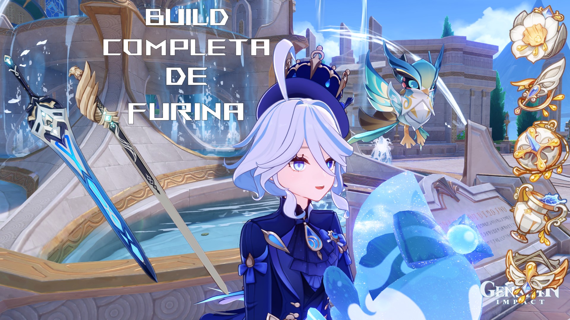 BUILD COMPLETA DE FURINA 🌊 EN 9 MINUTOS | MEJORES ARMAS, ARTEFACTOS ...