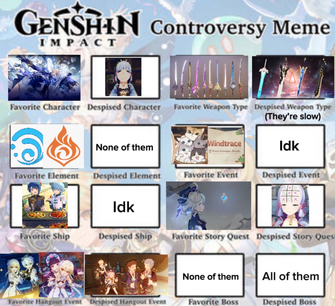 Genshin Controversy Chart Genshin Impact | HoYoLAB