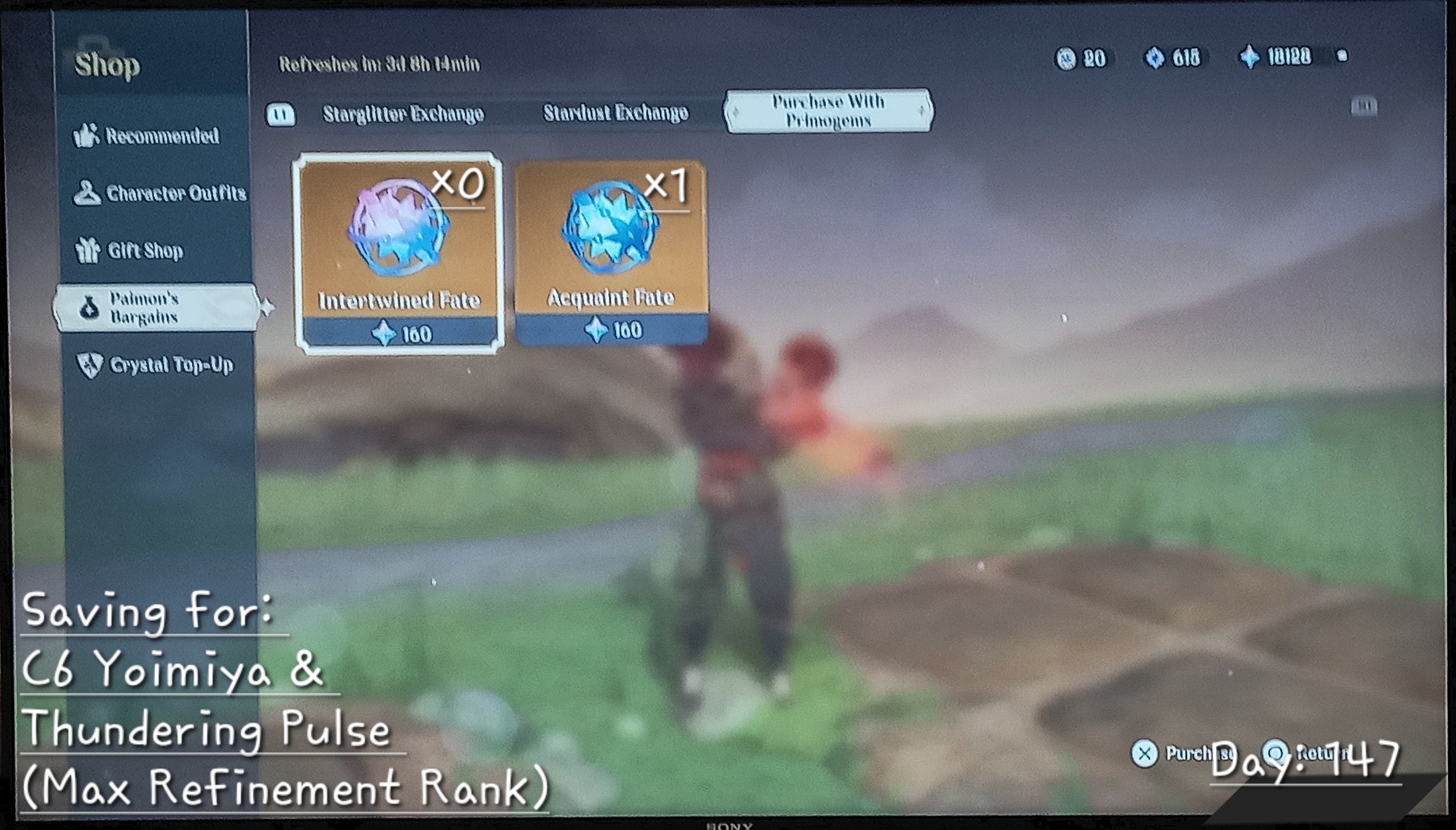 Saving for C6 Yoimiya & Thundering Pulse (Max Refinement Rank) Day: 147 ...