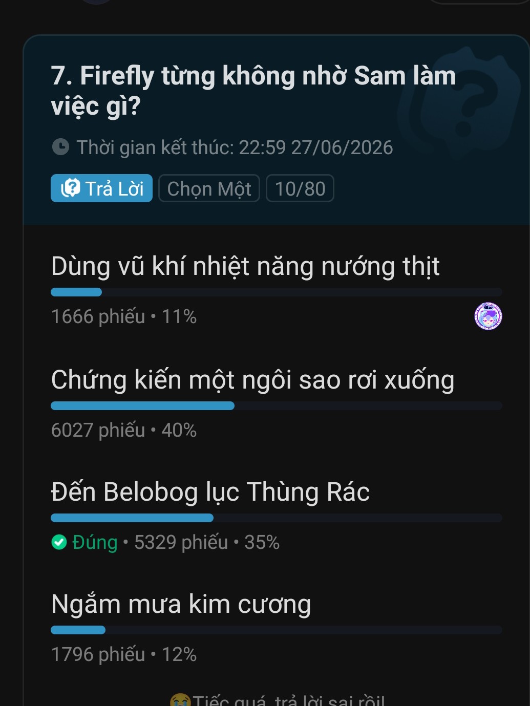 ủa vậy là nhỏ sài sam nướng thịt nx hả tg sai nên chọn ai ngờ 😭 Honkai ...