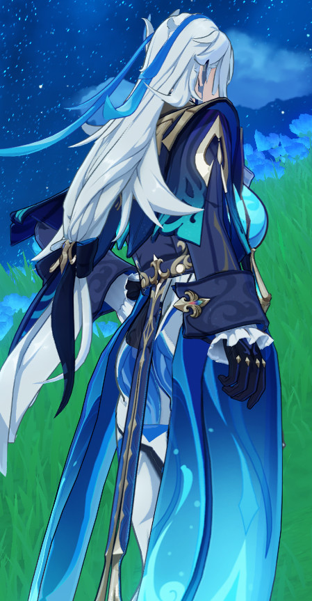 Genderbent neuvillette ( back hair ) Genshin Impact | HoYoLAB