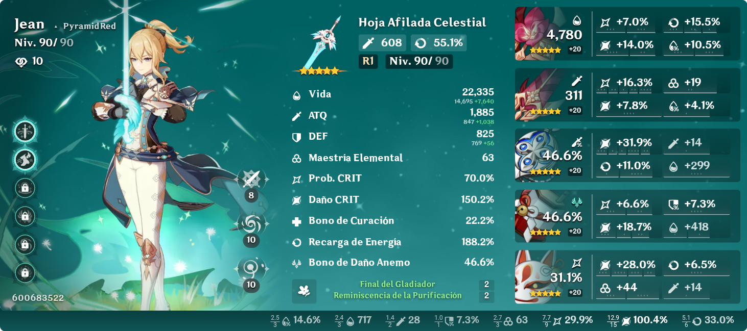 Jean Build ( Necesito vuestra Opinion) Genshin Impact | HoYoLAB