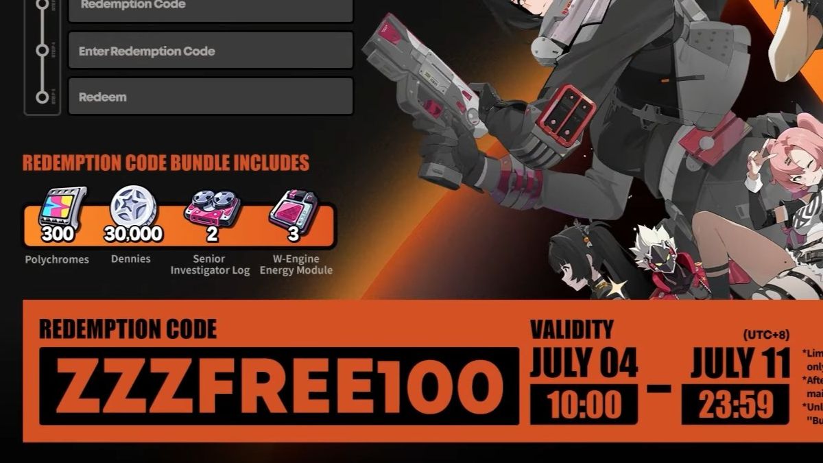 Zenless Zone Zero New Redeem Code! コード! ZZZFREE100 (Valid: July 4th ...