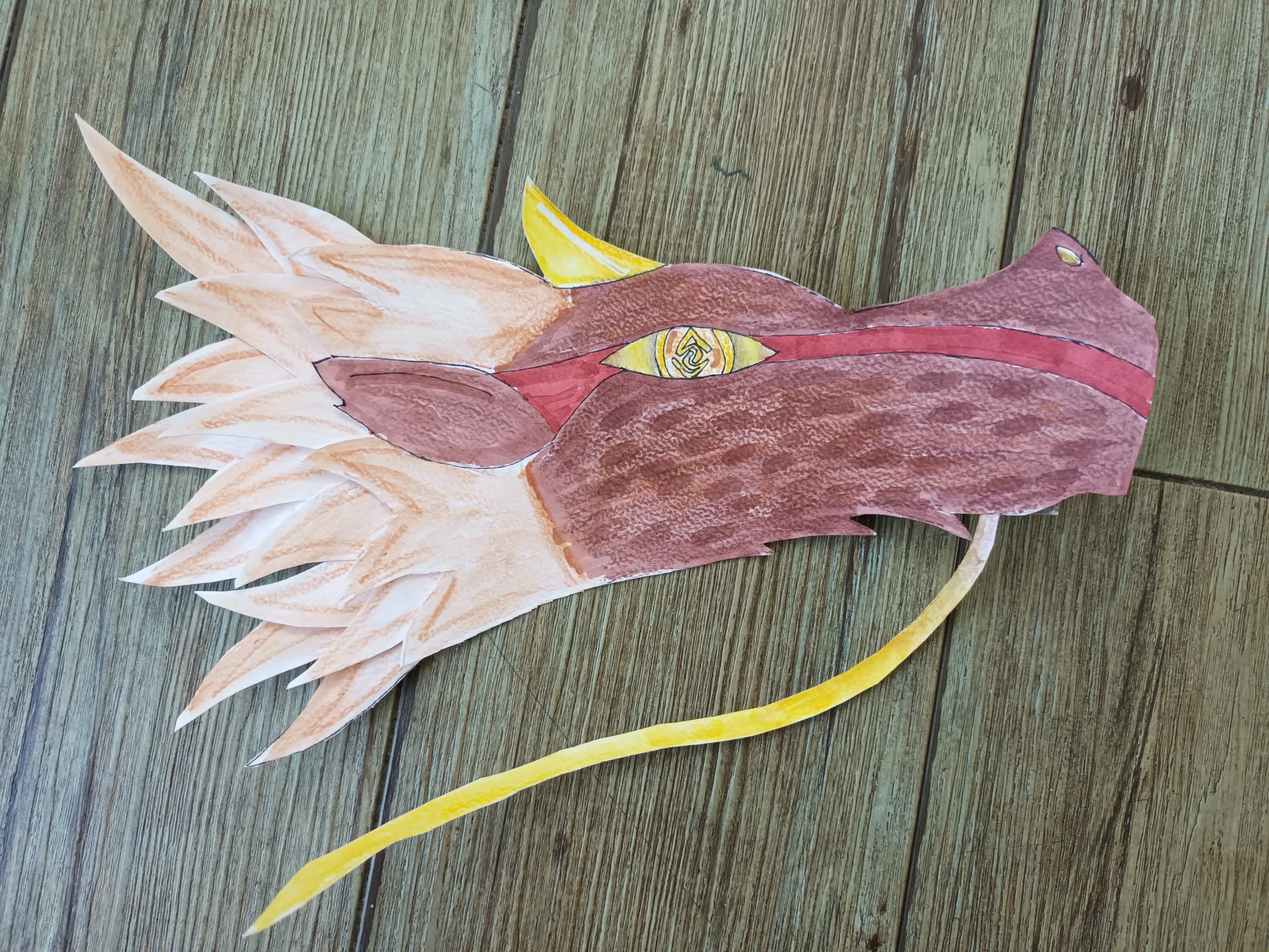 WIP of a Morax (dragon form) dragon puppet I'm making! Genshin Impact ...