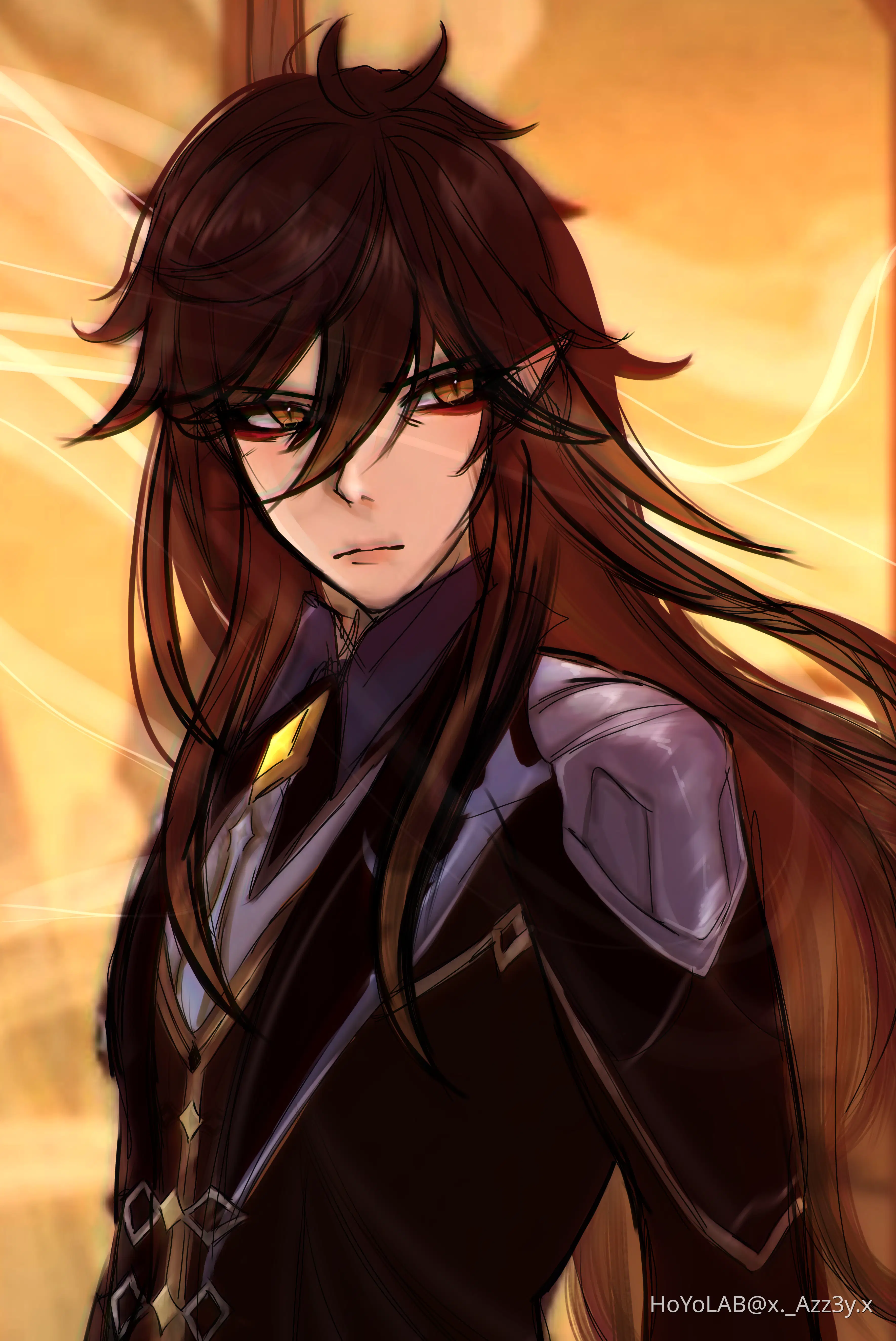 Zhongli fan art with long hair★ Genshin Impact | HoYoLAB