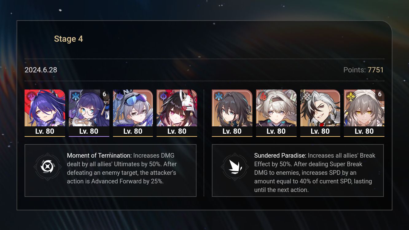 7751 (3891/3860) E0S1 Clear - Acheron hyper & Boothill/Firefly ...