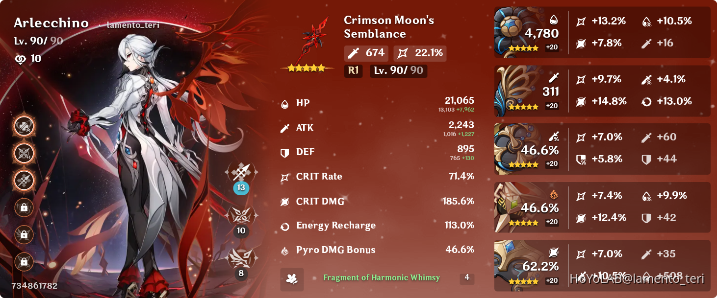 Arlecchino build Genshin Impact | HoYoLAB