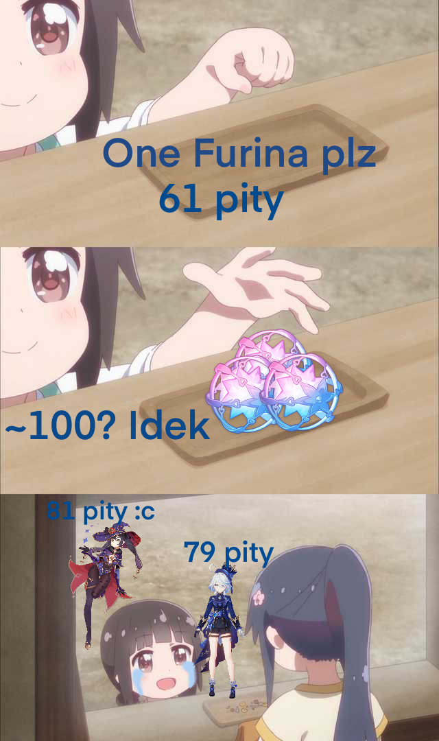 Furina pulls results Genshin Impact | HoYoLAB