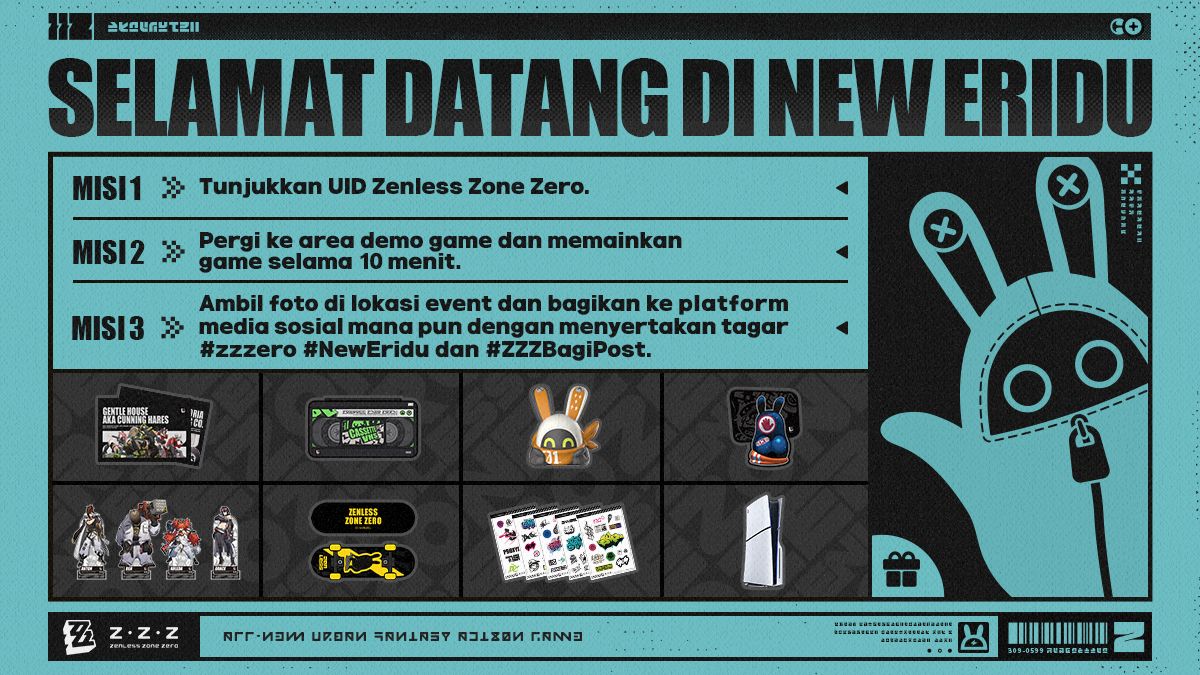 Event Offline Zenless Zone Zero Indonesia, "Selamat Datang di New Eridu" akan segera hadir ...
